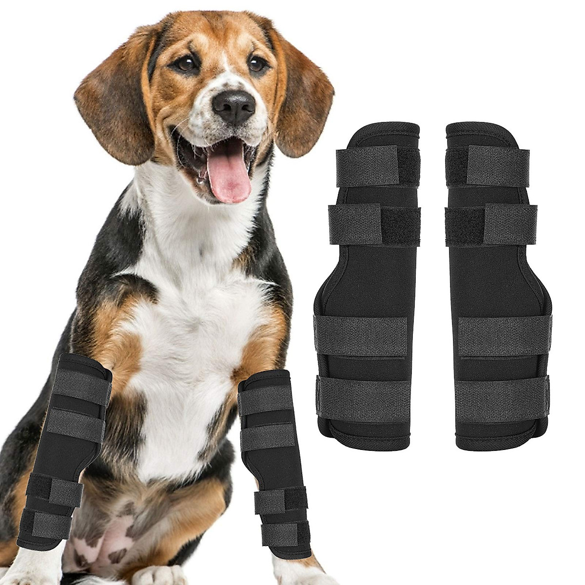 NOENNULL Dog Canine Leg Compression Brace Wrap Sleeve, Wounds, Braces, Heals, and Prevents Injuries and Sprains, Helps with Loss of Stability Caused by Arthritis (M)