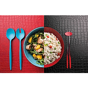 Guzzini My Fusion Large Bowl, BPA-Free Shatter-Resistant Acrylic, 9-3/4 inch Diameter, Ideal for Serving Main Dishes, Salads and Snacks, Mocha, Kiwi