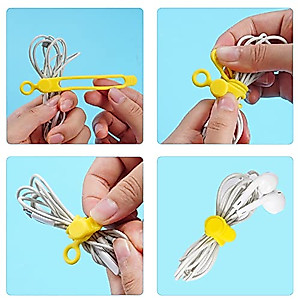 30 Pcs Reusable Cord Organizer Ties, Silicone Straps Cable Ties, Multipurpose Elastic Cord Organizer For Bundling And Fastening Cable Cords Wires