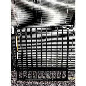 Mom's Choice Award Winner-BABELIO Extra Tall Arched Baby Safety Gate, 29-43" Pressure Mounted Dog Gate, Metal Pet Gate for Stairs & Doorways, NO Tools Needed NO Drilling (33" Tall, Black)
