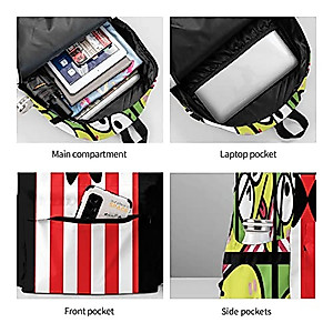 Yotuoka Cute Frog Backpack For Women Men Laptop Backpack Large Cartoon Casual Bag Green Lightweight Multipurpose Travel Gift