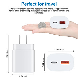 25W Super Fast Charger Type C Dual Port Samsung Fast Charging Block for Galaxy A35 A55 A15 5G A25 S24 Ultra S23 FE Z Flip 5 Z Fold 5 A14 A54 A13 A53 A23,PD Power Adapter with 6FT Type C to C Cable
