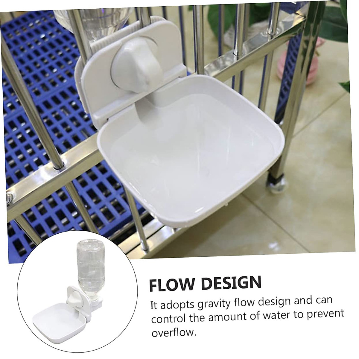 Balacoo 2 pcs automatic feeder rabbit water feeder drinking water machine dispenser automatic rabbit feeder bunny water dispenser pet water dish water cage plastic white chinchilla