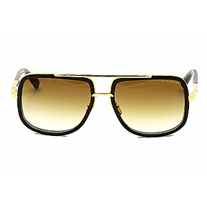 Dita DRX-2030B-59-Z - Mach-One Sunglasses Shiny 18K Gold - Black w/D.Brown to Clear-AR 59mm