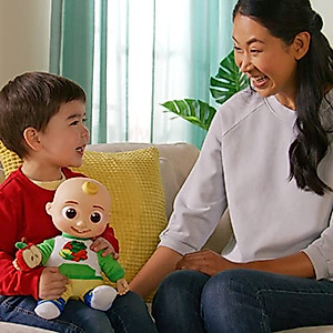 CoComelon Snack Time Features JJ Doll with Red Apple Plush - Plays Sounds, Phrases, and Clips of ‘Yes Yes Vegetables Song’ - Toys for Kids, Toddlers and Preschoolers