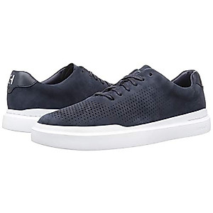 Cole Haan Men's Grandpro Rally Laser Perf Sneaker, Navy Ink Nubuck, 10