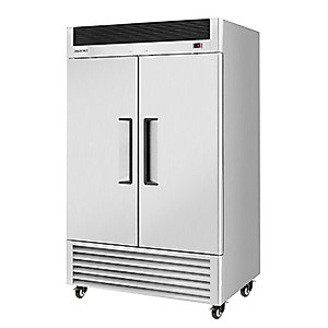 ROVSUN 54"W Commercial Freezer Reach in Freezer ETL NSF Certified, 49 Cu.Ft Upright Freezer Stainless Steel w/ 2 Door Auto Defrosting LED Light Adjustable Shelves for Restaurant Cafe Garage