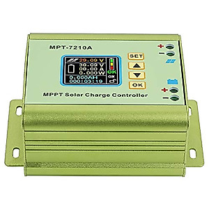 Solar Panel Charge Controller, MPT-7210A Aluminum Alloy LCD Display MPPT Solar Panel Charge Controller Lithium 24V / 36V / 48V / 60V / 72V Battery Charge Controller