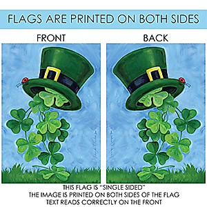 Toland Home Garden 111162 Shamrock Shower St Patricks Day Flag 12x18 Inch Double Sided St Patricks Day Garden Flag for Outdoor House St Pats Flag Yard Decoration