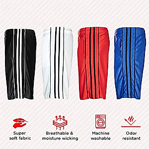 High Energy Long Basketball Shorts for Men, 4 Pack, Sports, Fitness, and Exercise, Athletic Performance, Pack 214, 3X-Large
