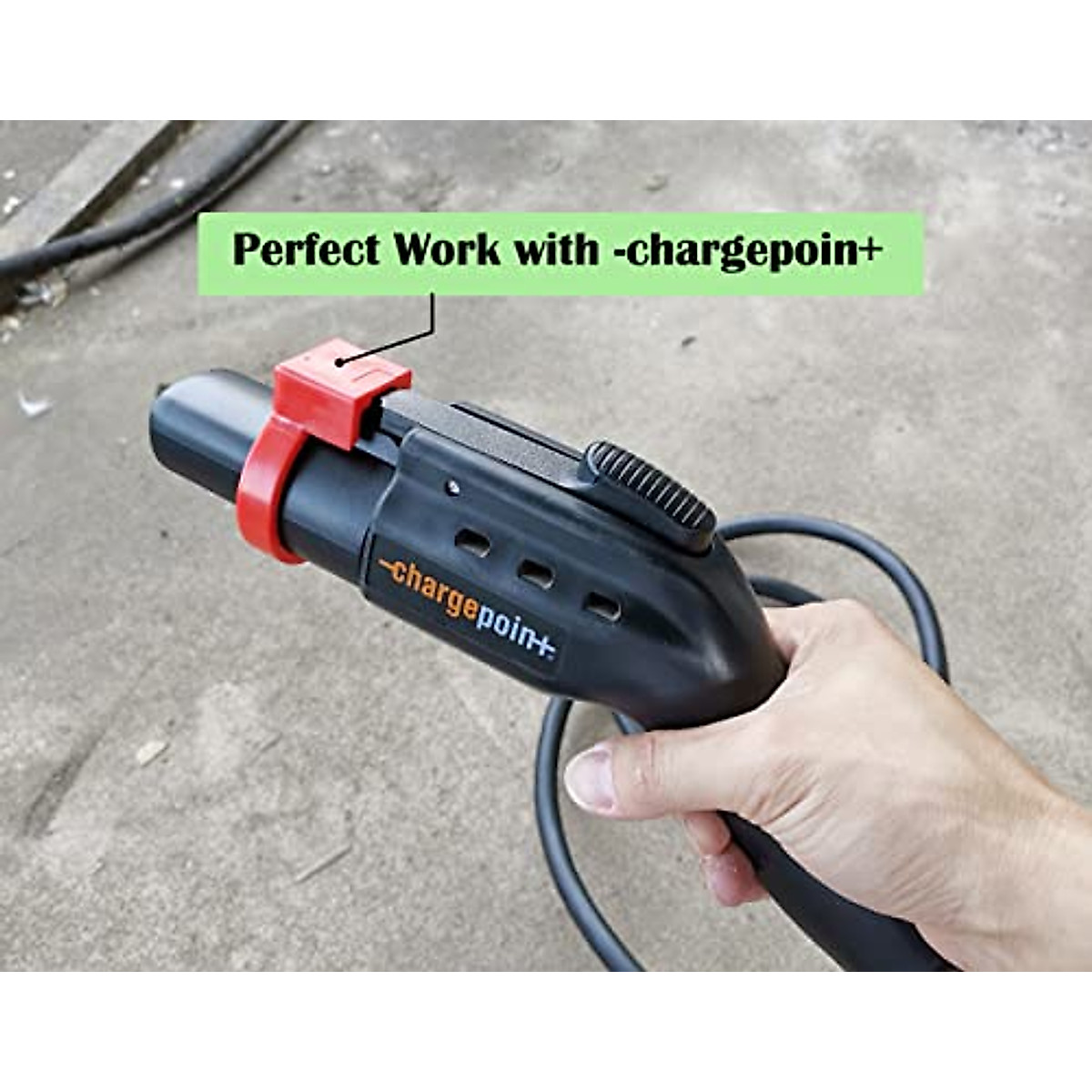 Tesla Model 3/Y Charger Lock for J1772 Adapter (Works with Non Flange Adapter, Not Work with Model S/X) (Red)[2PACK]