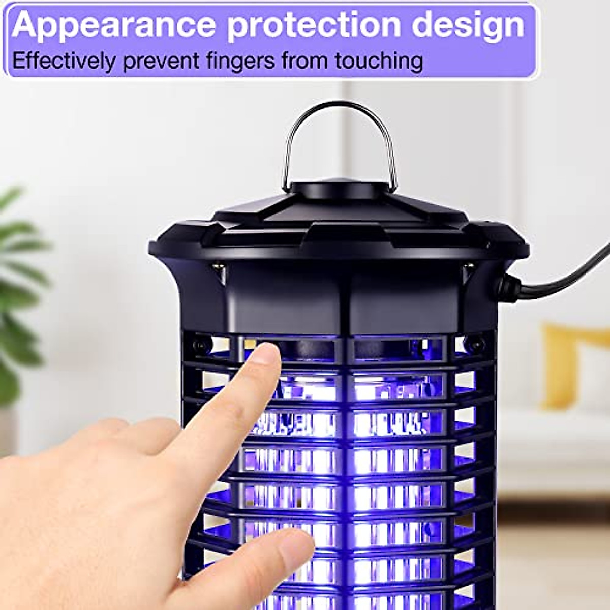 3 Pieces Bug Zapper Outdoor Indoor with Light Electric Mosquito Zappers Killer Electric Insect Fly Trap Insect Killer Insect Catcher for Home for Patio Bedroom Bathroom Living Office Courtyard