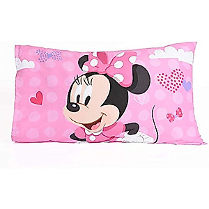 Disney Minnie Mouse Toddler Bed, Microfiber Bedsheet Set for Toddler, 3 Pcs Bedding Set - 52" x 28"