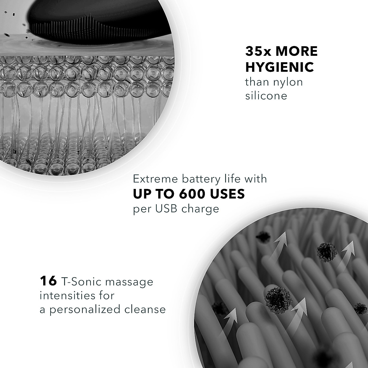 FOREO Luna 3 Men Silicone Facial Cleansing & Firming Massage Brush for Skin and Beard, Shave Prep, Ultra-Hygienic,16 Intensities, 650 uses/USB Charge, App-Connected, Waterproof, 2-Year Warranty