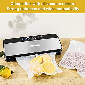 Vacuum Sealer Bags Rolls for Food Saver, GAVASTO 100% All Natural Vacuum Sealer Bags for Food, Seal a Meal Bags, Commercial Grade, BPA/BPS Free, Great for Vacuum Sealing-8x20(2Rolls), 11x20(1Roll)