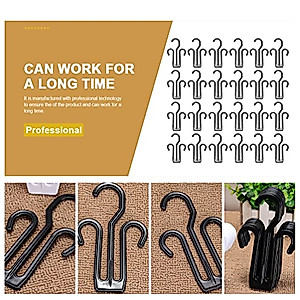LIOOBO Sneaker Rack Bike Shoe Holder Drying Rack: 24pcs Plastic Cycle Shoe Hanger Towel Hooks Double Hooks Hanging Shoe Organizers Sneaker Shelf