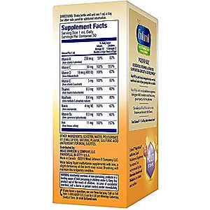 Enfamil Prenatals & Baby Vitamin Poly-Vi-Sol with Iron Multivitamin Supplement Drops for Infants and Toddlers, 50 mL dropper bottle, (Pack of 2)