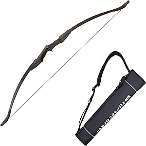 TOPARCHERY Archery 57" Takedown Youth Recurve Bow Hunting Black Long Bow for Beginner Teenagers Right Left Hand Black - Draw Weight 20lbs 30lbs (20)