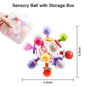 Toiyese Baby Montessori Toys 6 to 12 Months, Teething & Rattle Toys for Babies 0-6 Months, Sensory Educational Toys for Toddler, Travel Toys for Car Seat/Crib, Birthday Gifts for 1 Year Old Boys Girls