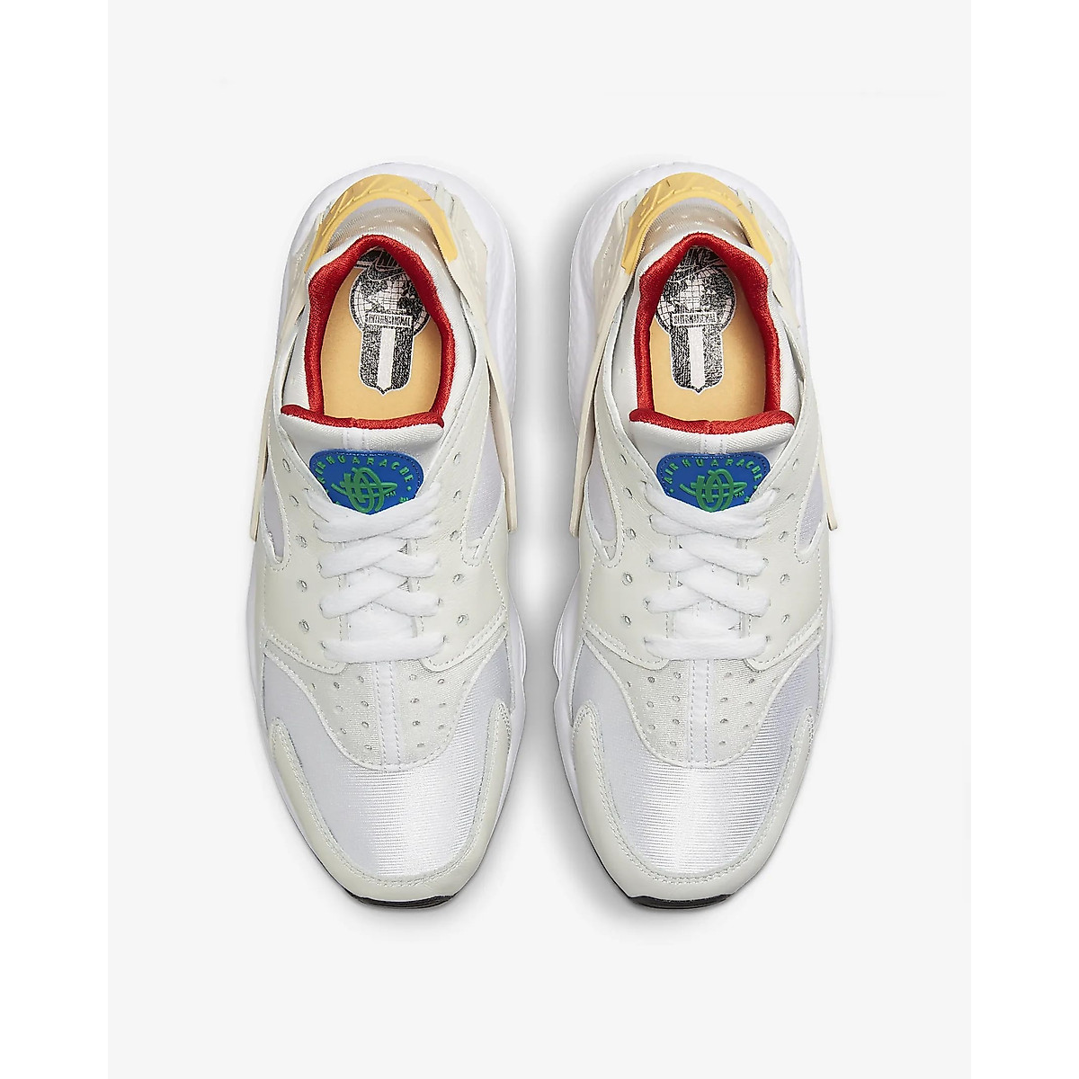 Women's AIR Huarache - Size 7 US - White/Green Topaz Gold