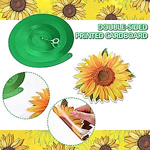 30 Pieces Sunflower Hanging Swirls Decorations Sunflower Party Supplies Sun Flowers Party Foil Swirls Ceiling Wall Decor for Sunflower Themed Party Baby Shower Birthday Party Favor Supplies
