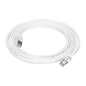 Amazon Basics RJ45 Cat 7 Ethernet Patch Cable, 10Gpbs High-Speed Cable, 600MHz, Double-Shielded, 10 Foot, White