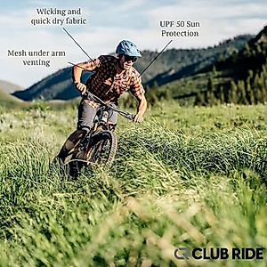 Club Ride Apparel New West Cycling Shirt - Men's Short Sleeve Cycling Jersey - Blue Flame - Medium