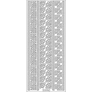 Elizabeth Craft Designs Corners and Borders Peel Off Stickers 4"X9" Sheet-Black