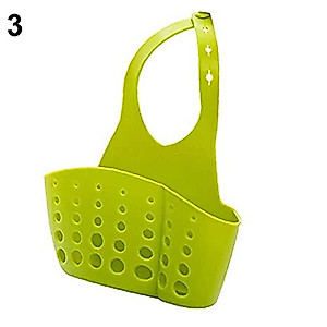 Pinicecore Kitchen Sink Sponge Holder Sink Holder Sponge Drain Rack 2 Bags Holes Tap Hanging Strainer Organizer for Brush Sponge Bathroom Holder Kitchen Holder Green