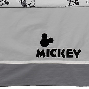 Lambs & Ivy Disney Baby Magical Mickey Mouse 3-Piece Crib Bedding Set - Gray