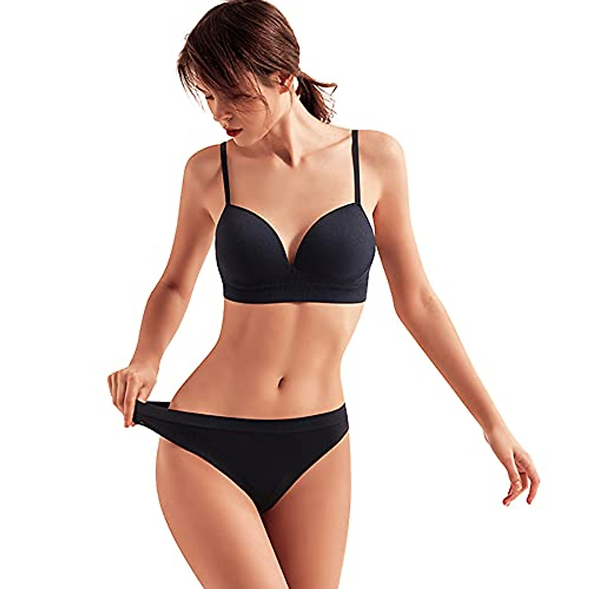 6 pack No Show thong pack for women thongs for women seamless thongs for women pack thong underwear women Multicolor