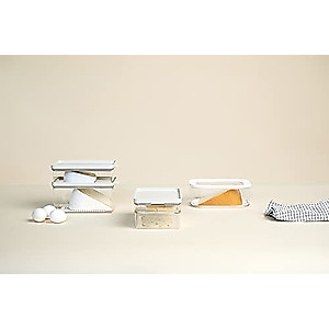 MEPAL, Omnia Food Storage Boxes with Lid for Salami, Cold Cuts, Turkey, Bologna, Deli and Luncheon Meat, BPA Free, Nordic Green, 3 X 500ml | 17oz, 1 Set