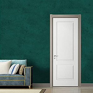 WADILE Peel and Stick Wallpaper 15.9in x 78.7in, Dark Green Concrete Contact Paper for Cabinets/Countertops Waterproof, Wall Paper for Bedroom, Stick on Wallpaper Textured Self Adhesive