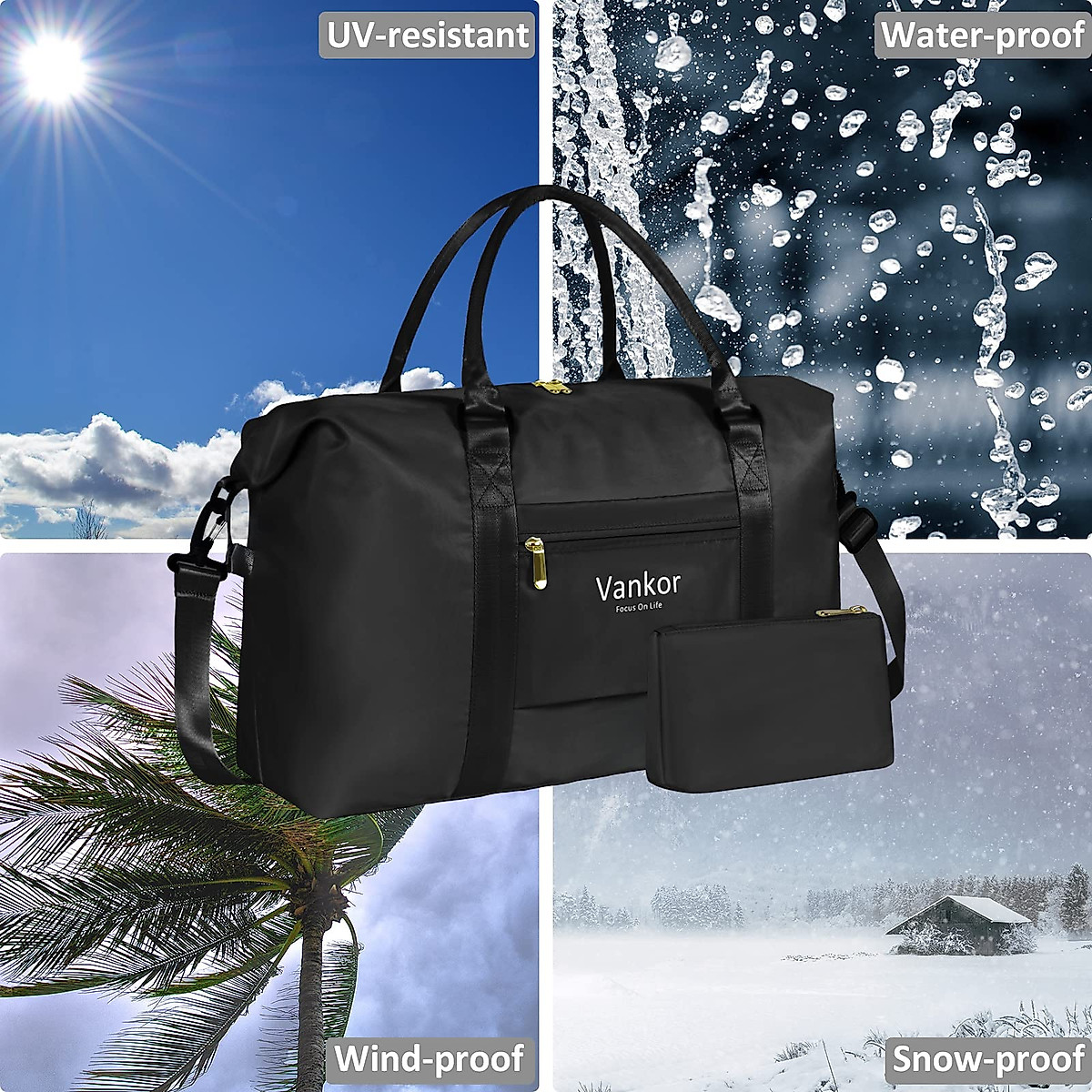 Large Duffle Bag for Travel Waterproof 21 Inch, Vankor Gym Duffel Bag for Women Men Durable Carry on Weekender Overnight Sports Luggage Weekend Beach Yoga Workout Hospital Mommy Diaper Bag Cow Print