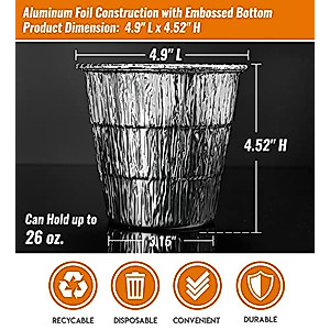 NUPICK 35 Pack BAC407 Grease Bucket Liner Compatible for Traeger Pro Series 575/780, 22/34 Series, Ironwood 650/885 Grills, Grill Accessories for Traeger, 4.9" x 4.5"