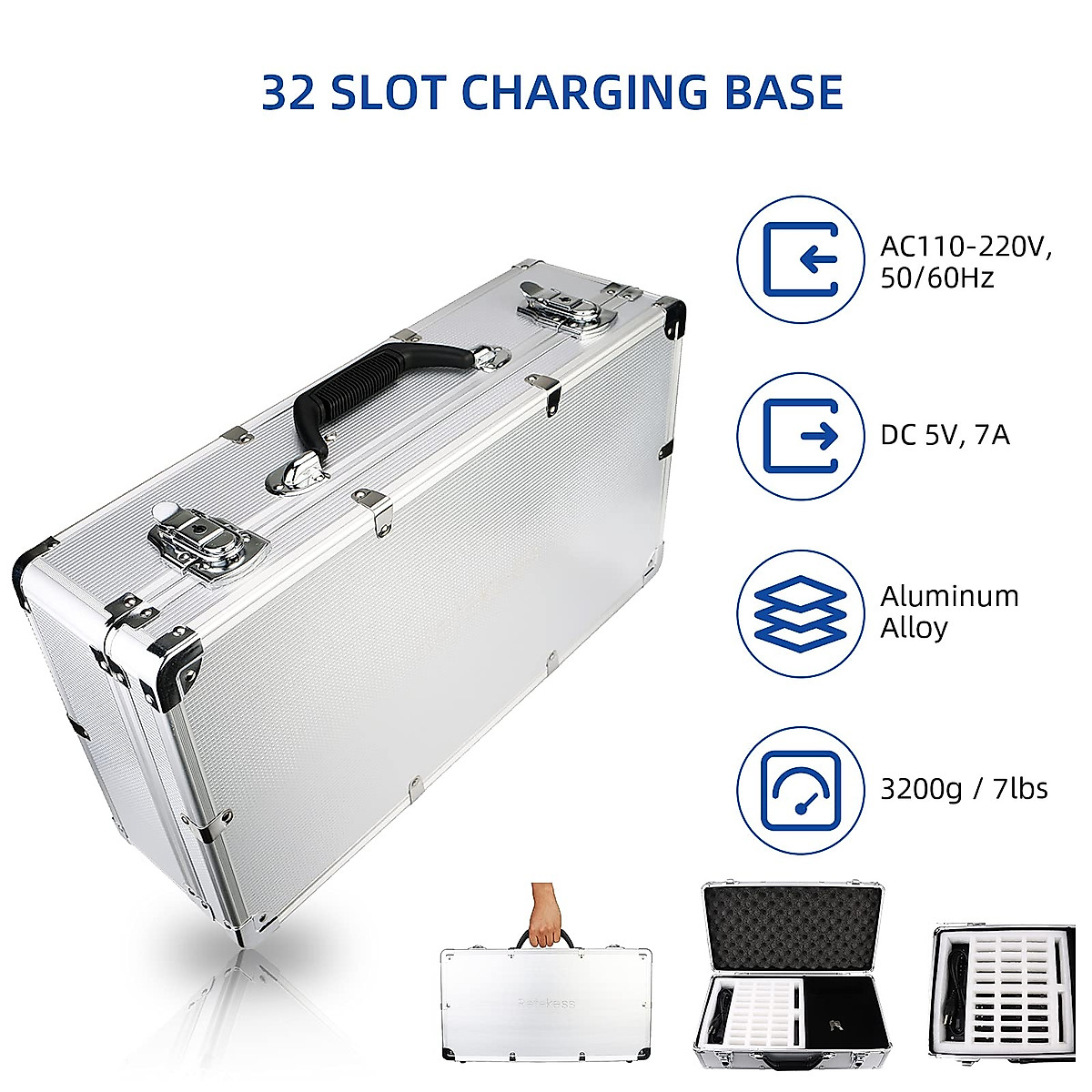 Retekess T130 Tour Guide System, Tour Guide Headsets with 2 Wireless Mic, 32-Slot Charge Case, Assistive Listening System for Church,School(2 Transmitters 30 Receivers)