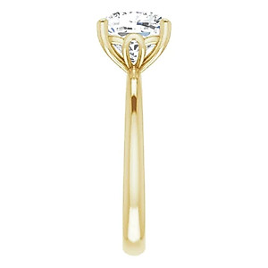 3 CT Cushion Cut Engagement Ring Solitaire Engagement Ring Handmade Gifts Moissanite Classic 10K 14K 18K Solid Yellow Gold