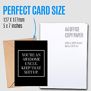 Uncle Birthday Card - Happy Birthday Uncle Card - Father's Day Card for Uncle - Funny Birthday Card for Favorite Uncle - Appreciation Card from Niece or Nephew - Thank You Card for Uncle to be