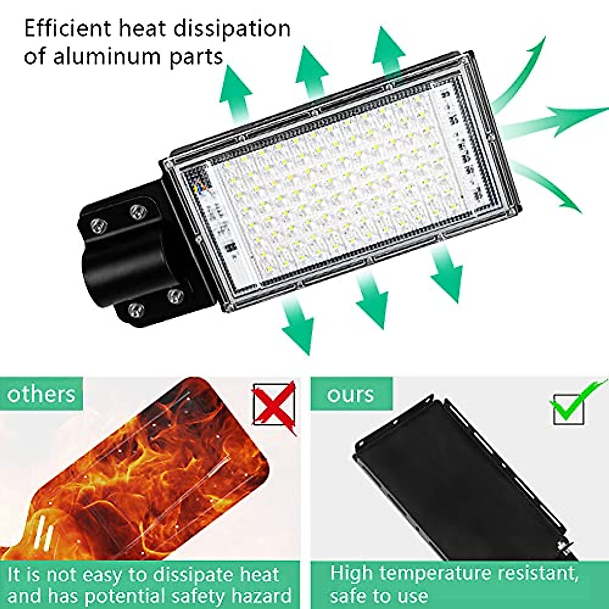 Nirelief Solar Street Light, 100w Led Waterproof Outdoor Security Lamp, Pathway Floodlight, Home Security Lighting for Garden Patio Veranda Yard, Warm White