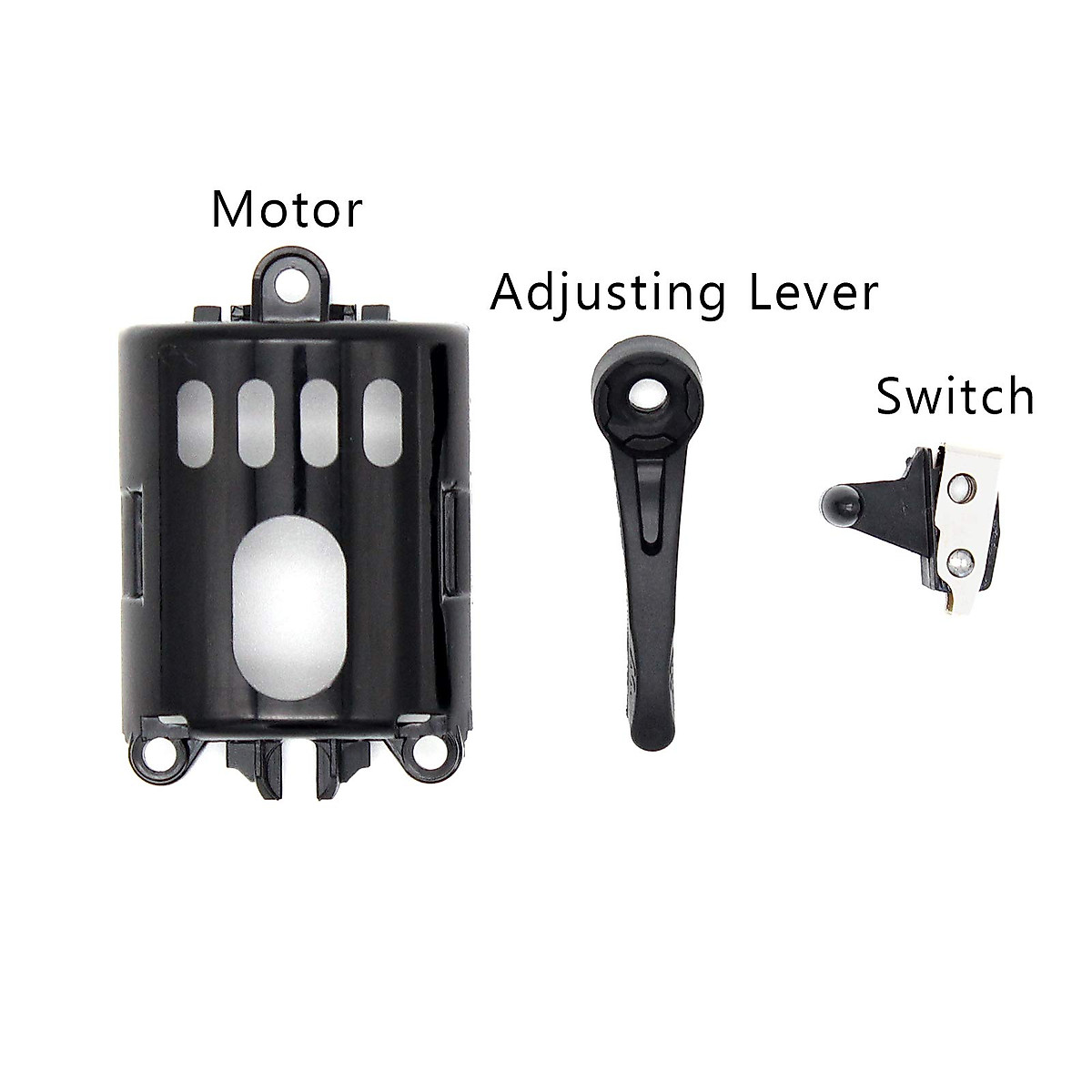 Anrom Hair Clipper Accessories DIY 3PCS, Dial Button, Switch, Motor Cover Replacement Parts for Wahl 5-Star Series Magic Clip Clipper # 8148, 8591 (Black)