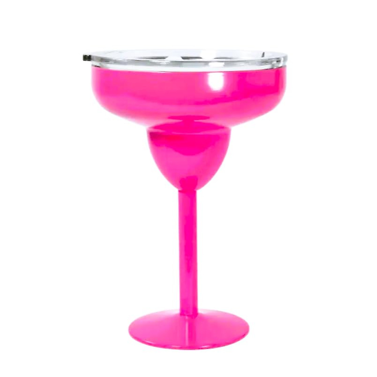 Margarita Stainless Steal Tumbler with Lid, Insulated Drink Cup, Pool Party Gift Mug, Beach Vacation Water Holder, Outdoor Patio Party, Ice Cold Cocktail, Break Resistant Wine Glass (Pink)