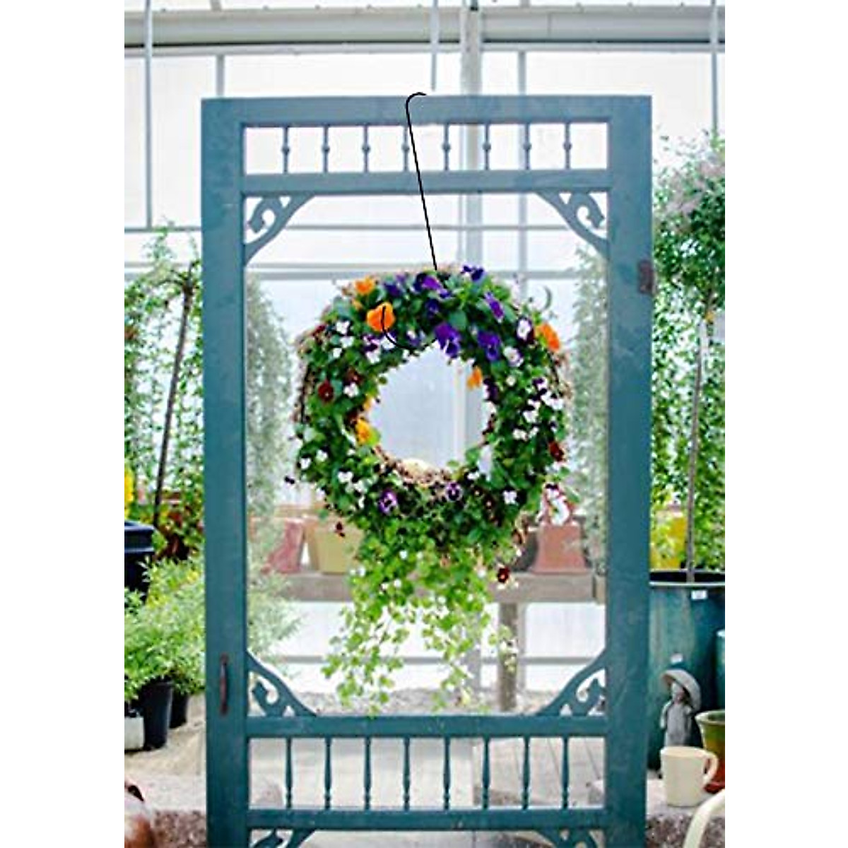 DINGEE 24 Inch Large Tree Branch Hooks, 6 Pack Extra Long Metal Black S Hooks for Hanging Plants, Garden Hooks for Hanging Bird Feeders,Plant Hooks Outdoor Hanging Basket-Outdoor or Indoor Use