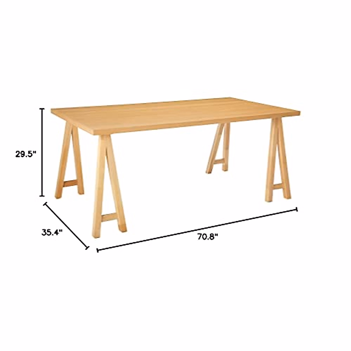 Christopher Knight Home Sabine Farmhouse Wood Dining Table, Natural Oak Finish