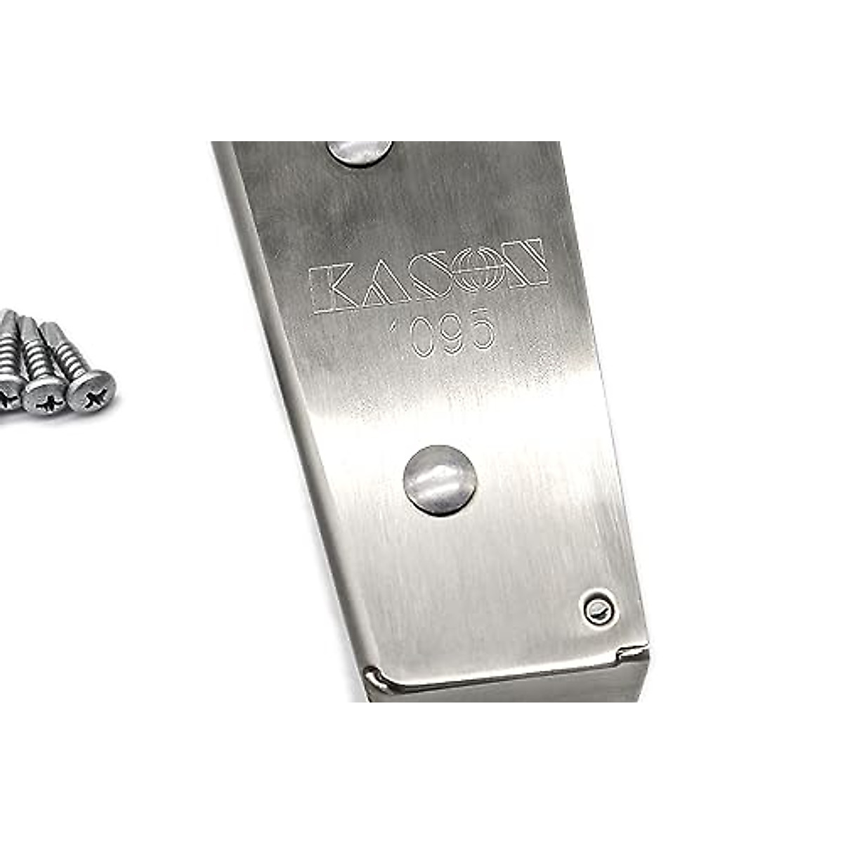 Kason 1095 Stainless Steel Closer with 1094 Adjustable Stainless Steel Wide Hook, Flush to 3/4" Offset and Hardware KIT