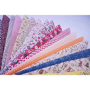 Phantomon 50pcs Cotton Fabric Craft Precut Square Patchwork Sheets for Quilting, Sewing, Scrapbooking, Simplicity Patterns (10Inch x 10Inch)