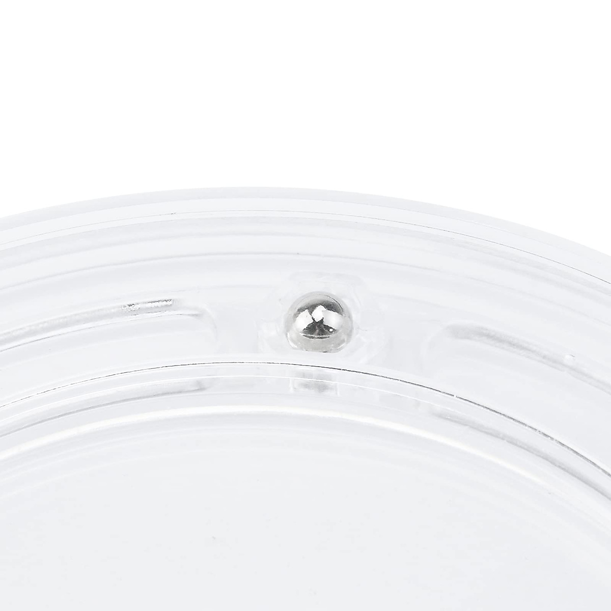 Semetall 4pcs 6" Acrylic Lazy Susan Rotating Swivel Plate Round Turntable Organizer for Makeup Table Kitchen Cabinet Spice Rack Cake,Clear