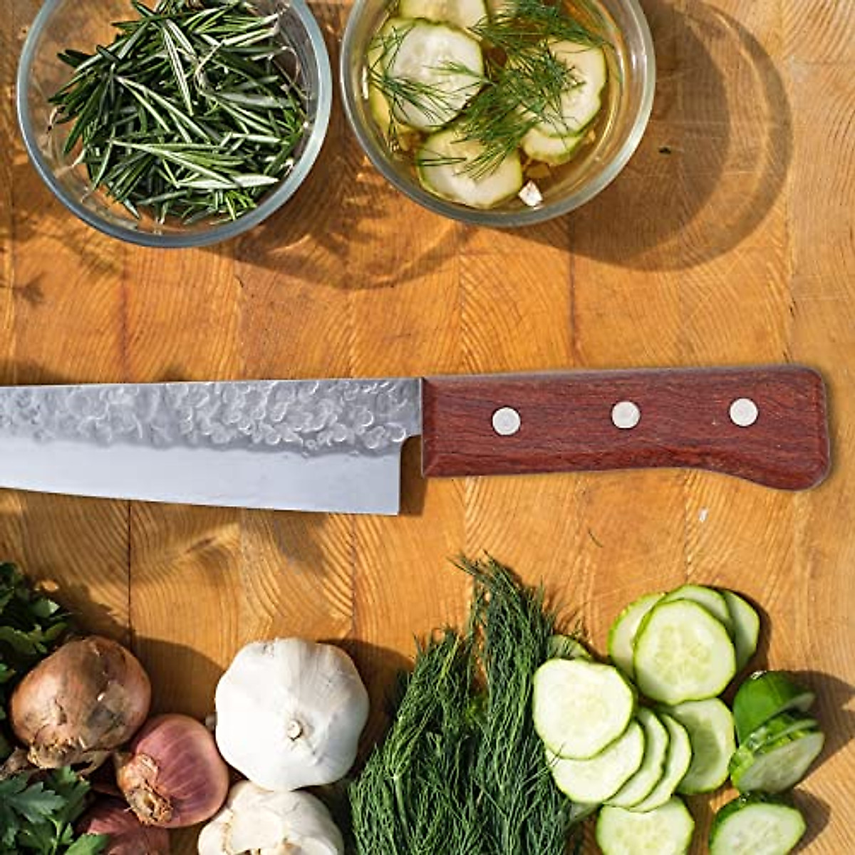 UPKOCH 2pcs Wood Knife Scales Kitchen Knife Handle Knife Repair Handle for Sashimi Natural Wood Handle Replacement