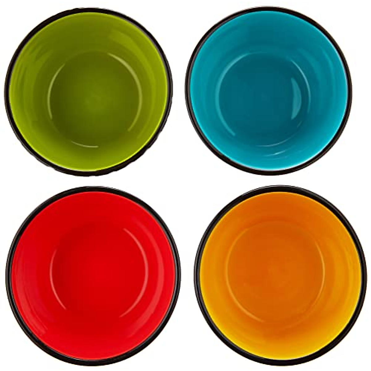 Certified International Tequila Sunrise Ice Cream Bowl, 5.25-Inch, Assorted Designs, Set of 4