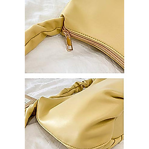 Tote Bag for Women Soft PU Leather Shoulder Bags Fashion Hobo Bags Large Capacity Purse and Handbags (Yellow)