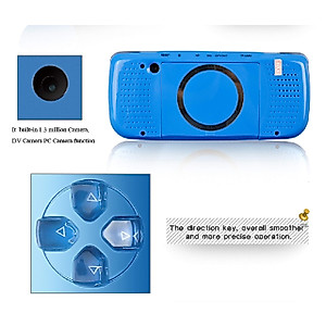 Handheld Game Console, Portable Video Game Console 4.3 Inch 3000 Classic Retro Game Console Pap-KIII , Support GBA / GBC / GB / SEGA / NES / SFC / NEOGEO (Blue)